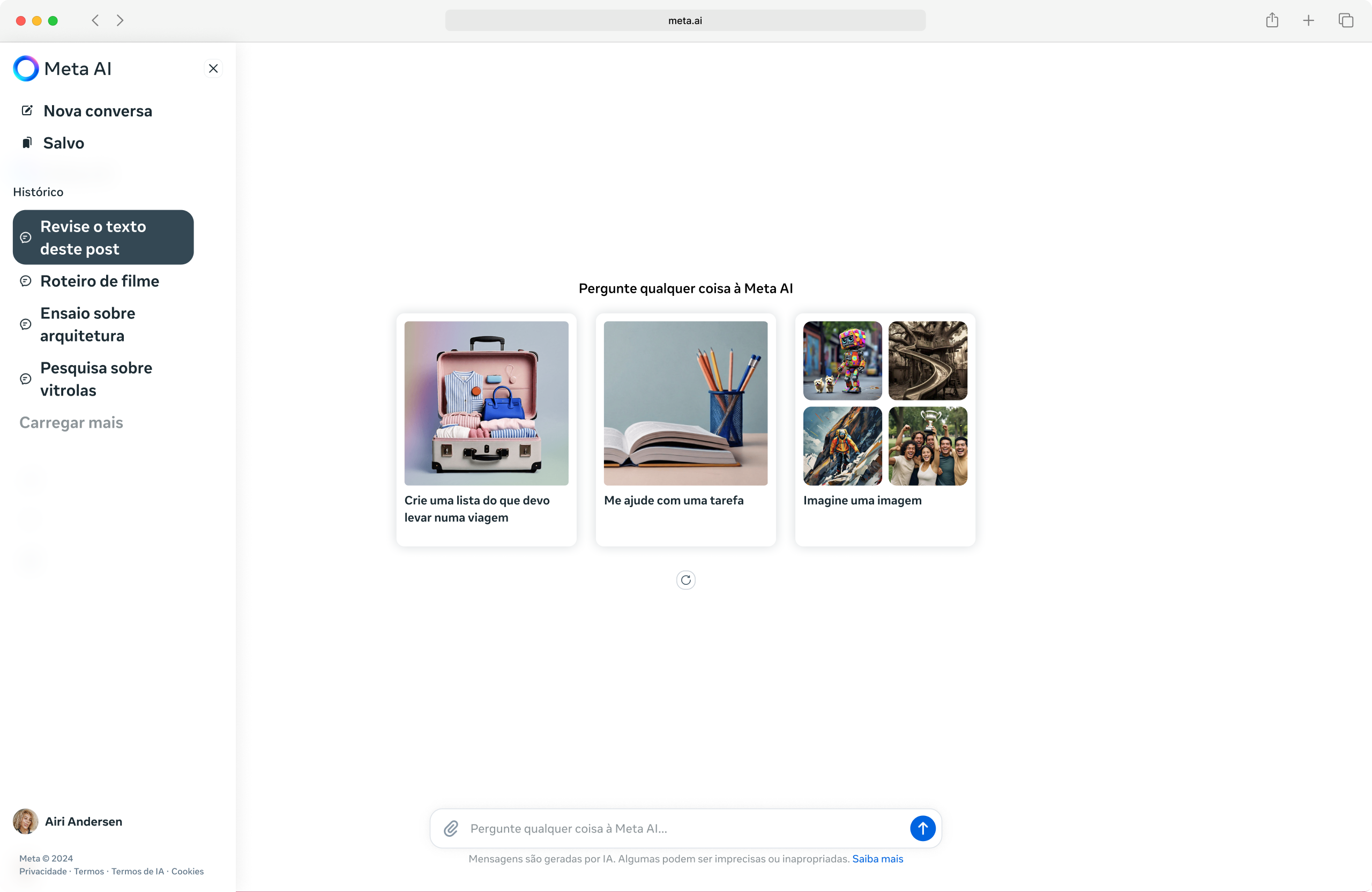 Meta AI chega ao Brasil: assistente de inteligência artificial começa a ...