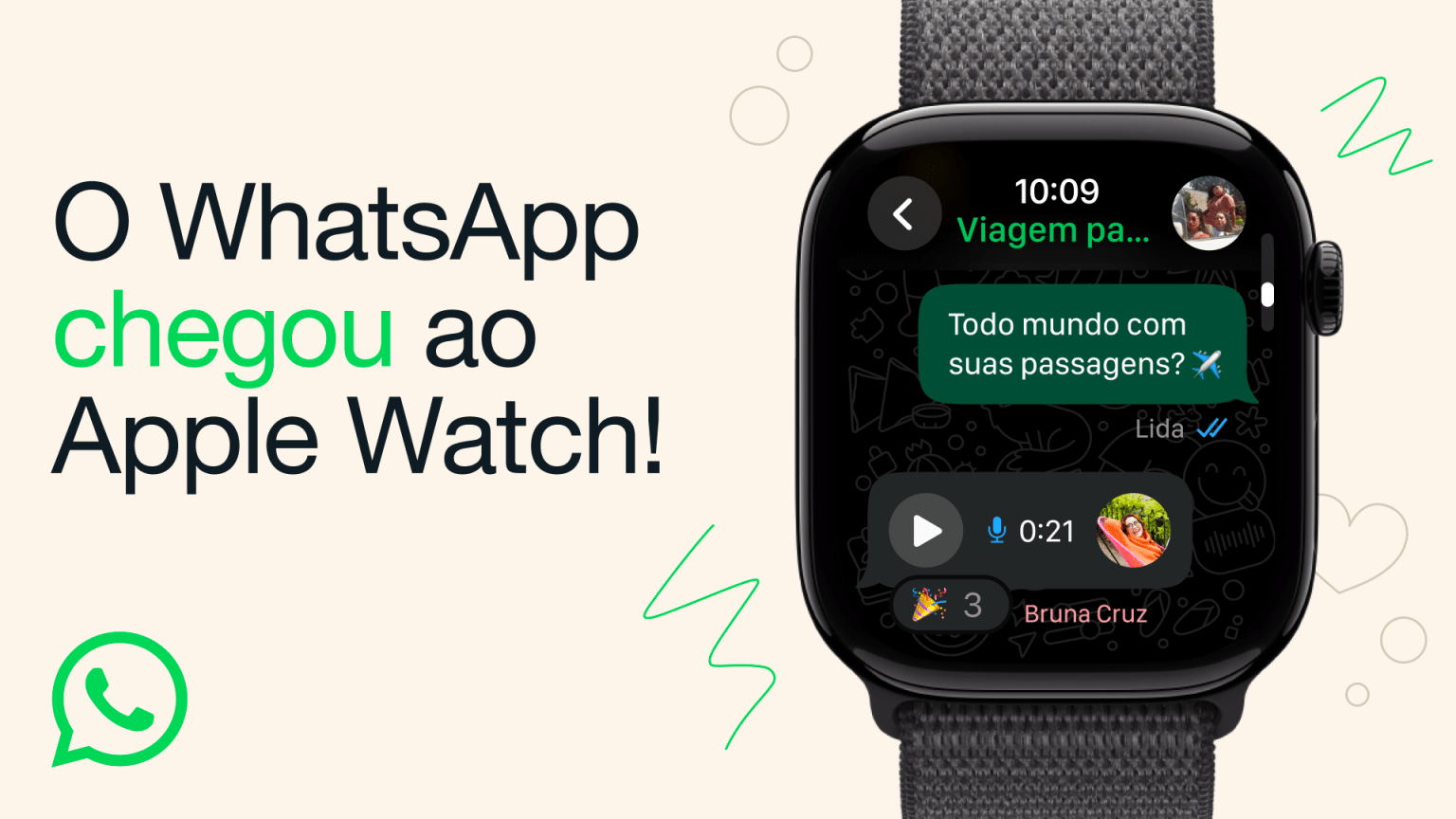 Apresentamos o WhatsApp para Apple Watch | Sobre a Meta