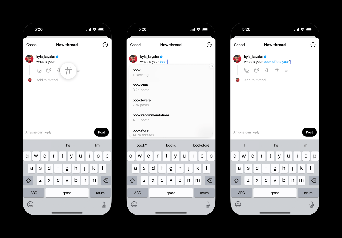 Threadsの投稿にトピックをタグ付けする機能を導入、キーワード検索は日本語でも利用可能に | Metaについて