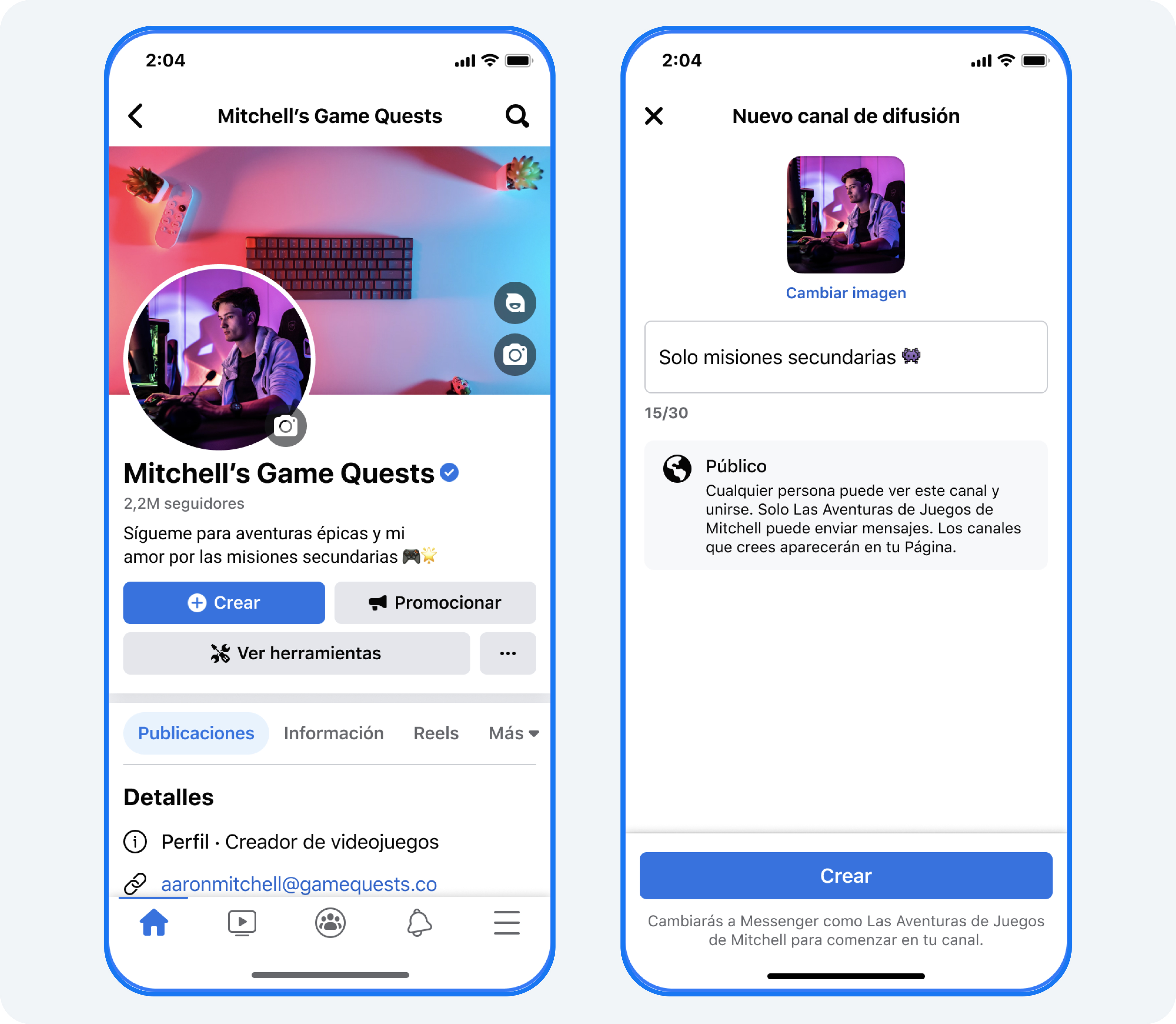 Presentamos los canales de difusión en Facebook y Messenger | Acerca de Meta