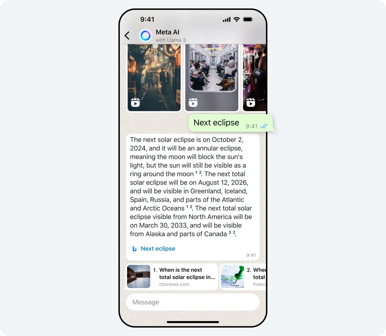 Conoce más sobre Meta AI, creado con Llama 3 | Acerca de Meta