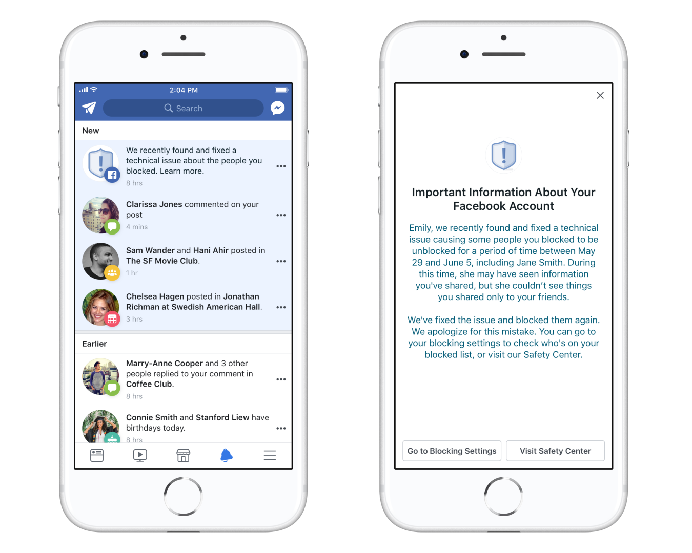 Letting People Know About a Blocking Bug