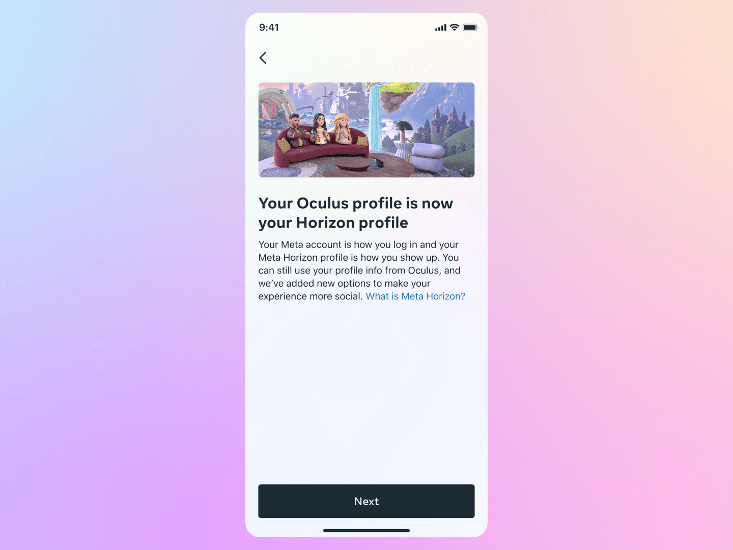 Introducing Meta Accounts and Meta Horizon Profiles for VR