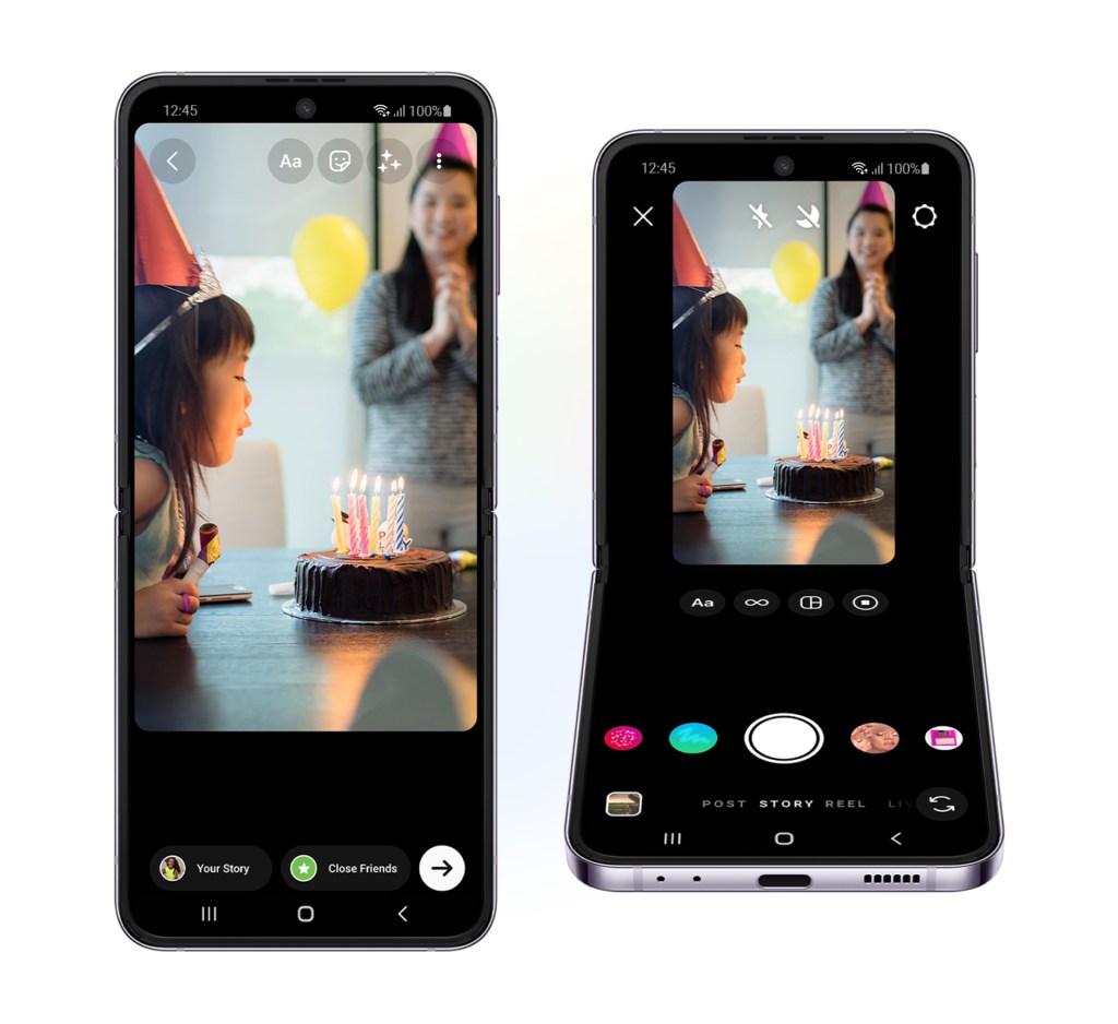 Create Hands-Free on Instagram and Facebook With Samsung Galaxy Z Flip ...