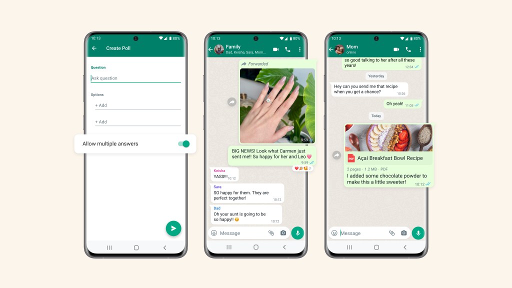 New Updates to Polls and Sharing With Captions on WhatsApp