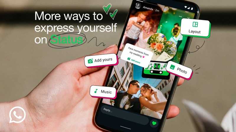New Music, Layout and Sticker Options in WhatsApp Status